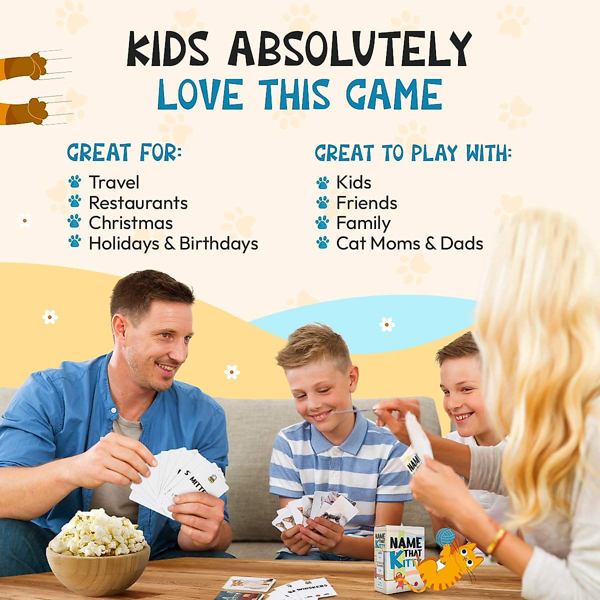 Name That Kitty - Cat Card Game for Kids 8-12 is Great for Cat Crafts, Cat Games, and Cat Memory Fans! Fun for Families, 9-Year-Old Girl Gifts, Cat Toys for Kids, or Cat-Themed Toys for Girls 6-8