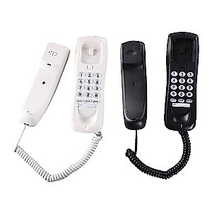 HCD3588 Wall-Mounted Telephone Fixed Landline Wall Telephones Perfect for Home and Business Use Simple Caller Telephone with Memory Buttons Mute Function Telephone