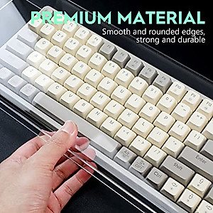 Cabilock Acrylic Keyboard Cover Desktop Keyboard Protector Keyboard Cover Anti- Cat Clear Keyboard Protector Computer Keyboard Mice Accessories (18.5x5.9x1.8 inch)