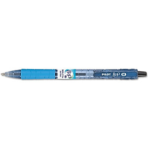 PILOT B2P - Bottle to Pen Refillable & Retractable Ball Point Pen Made From Recycled Bottles, Fine Point, Black Ink, 6 PACK