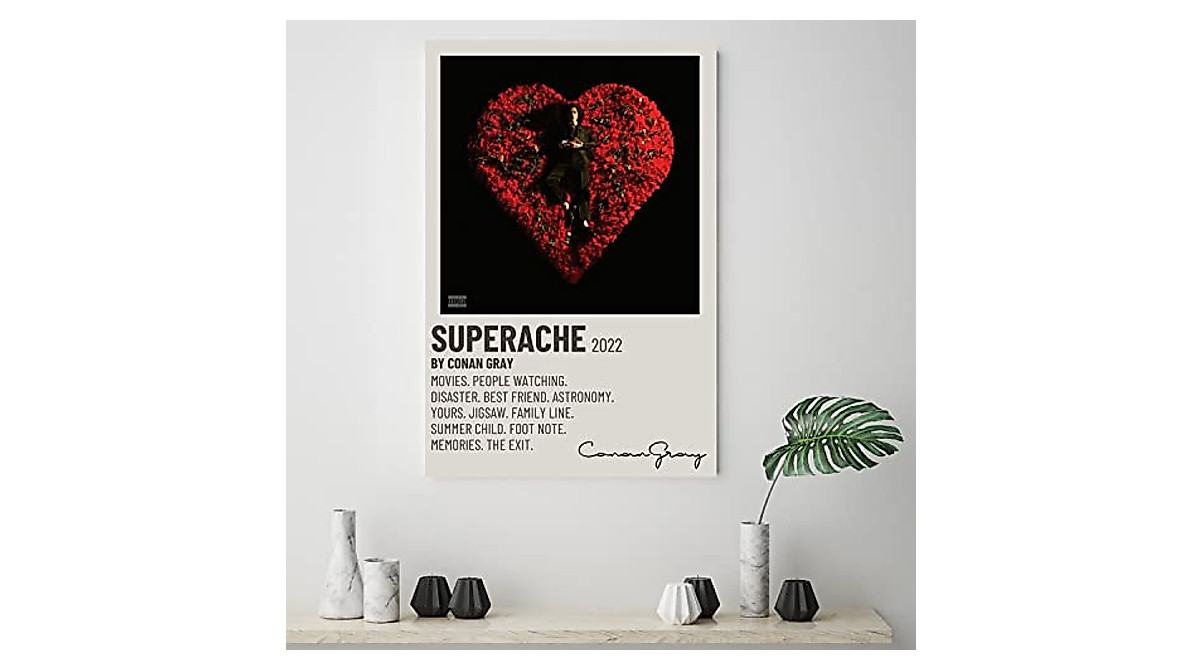 Conan Gray Superache Album Cover Wall Art - Vintage Canvas Poster