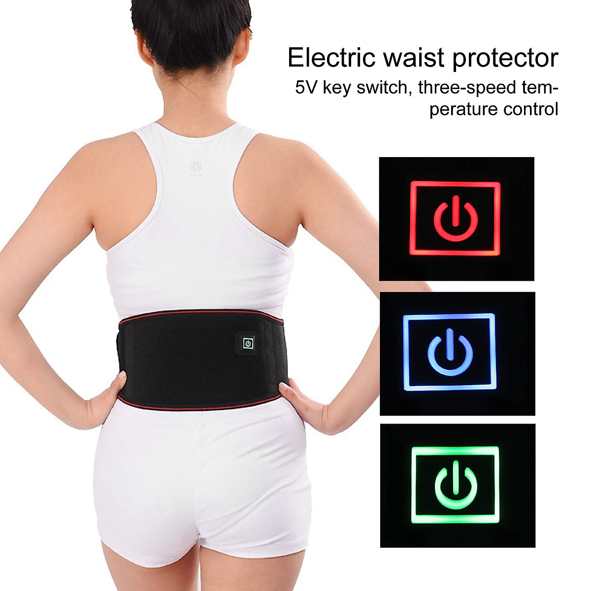 Heating Pad,Heated Waist Belt for Lower Back Pain, Heating Pad Waist,Heating Back Belt Waist Heated Pad Pain Relief Lumbar Support Brace