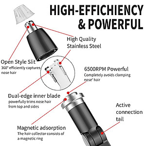 Mini Ear and Nose Hair Trimmer Compatible with Phone Interface for Men and Women OuYezy Professional Painless Portable Nose Hair Removal Trimmer Mobile Phone Powered (typ-c)