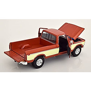 Maisto - 1/18 Scale Model Compatible with Ford Replica Miniature Model Classic Vintage Collectible F150 Pick-up 1979 (Brown)