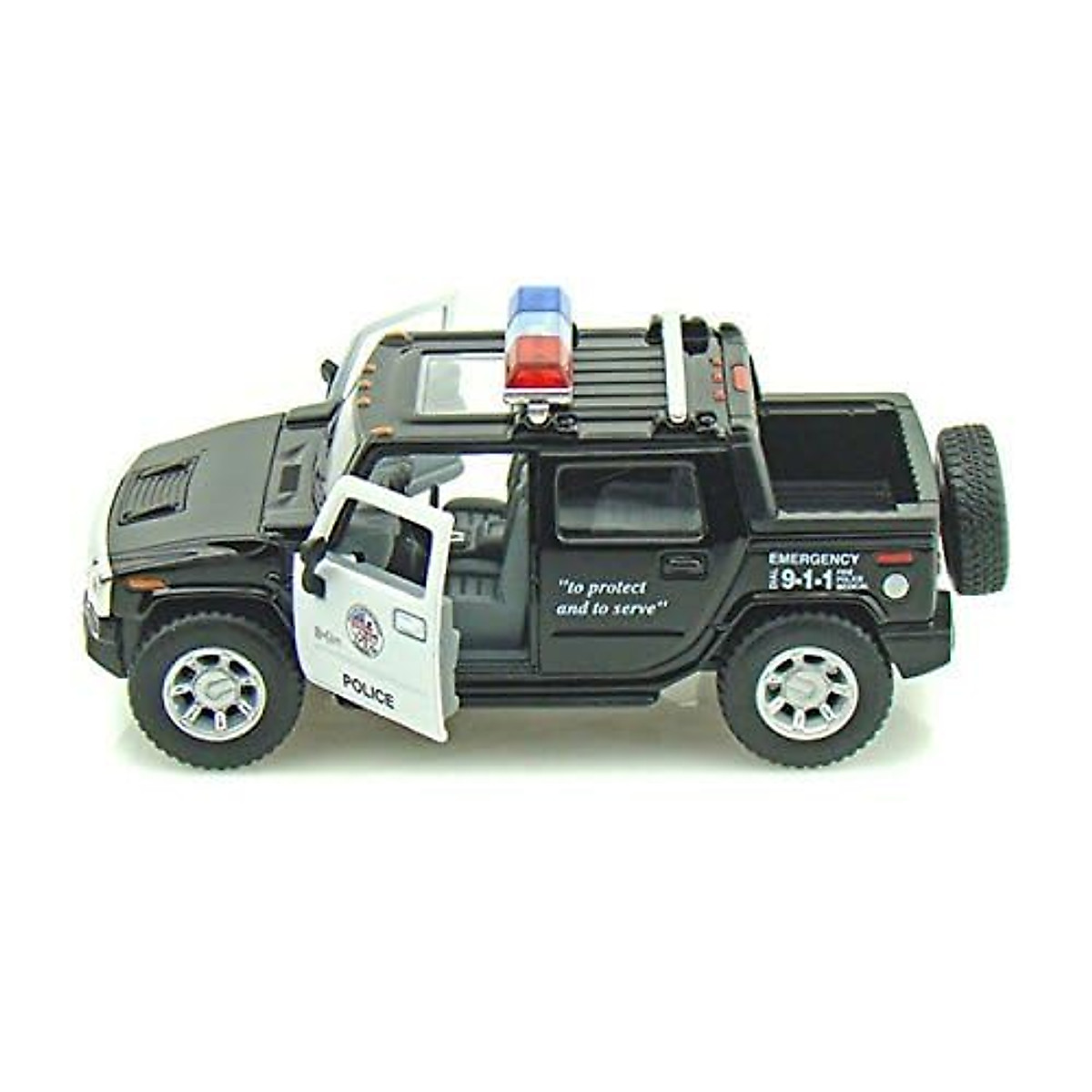 KiNSMART H2 Hummer SUT Police Truck Interceptor 5" 1:36 Scale Die Cast Metal Model Toy