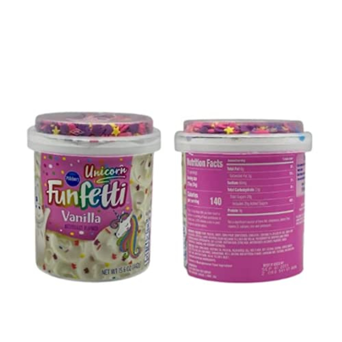 Unicorn Cupcake mix with frosting and cupcake baking pan accompanied by 50 baking cups and an RCM branded recipe card.