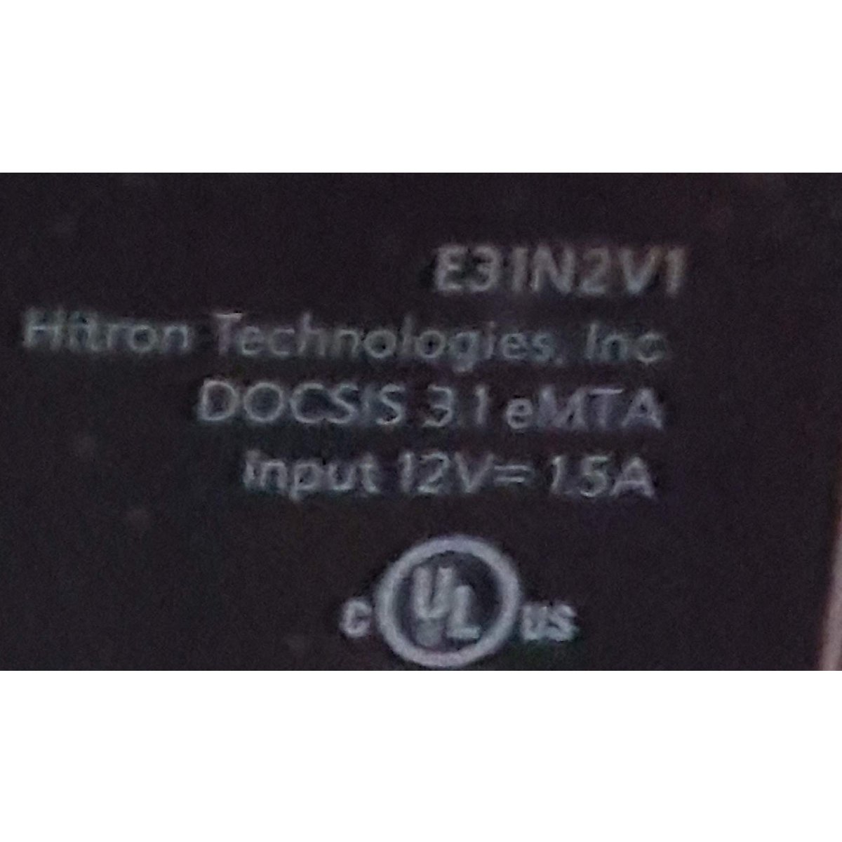 Hitron Docsis 3.1 Voice Internet Cable Modem (Does not have built in wireless) E31N2V1
