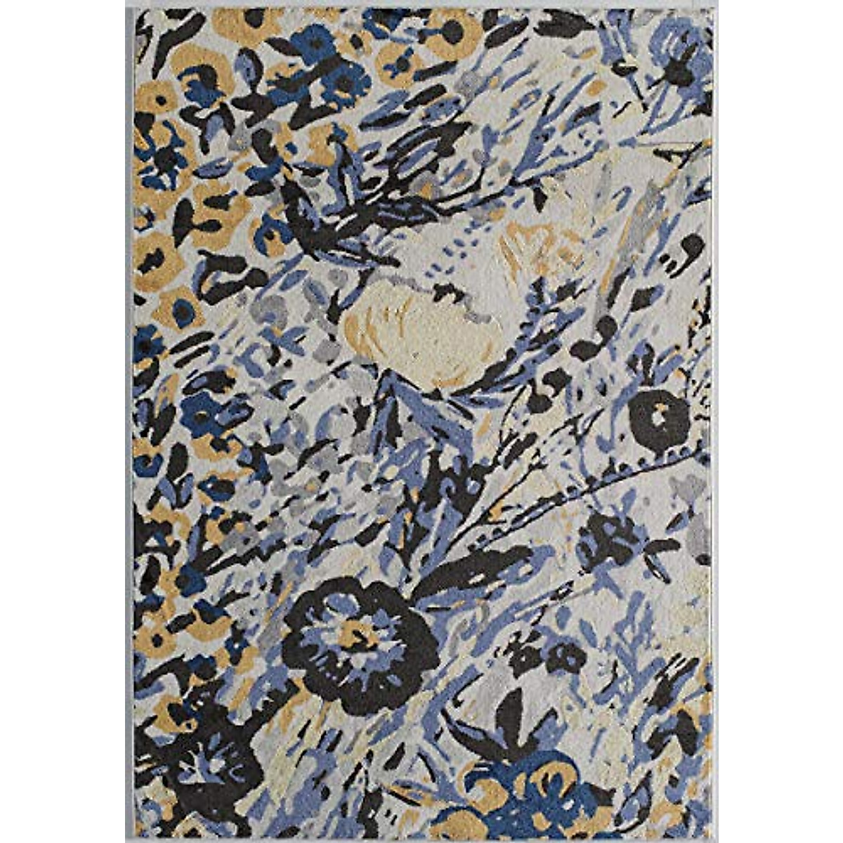 Rugs America Ivory Blue Floral Transitional Rug Blue Honey VA10A 2'0"X4'0" Area Rug