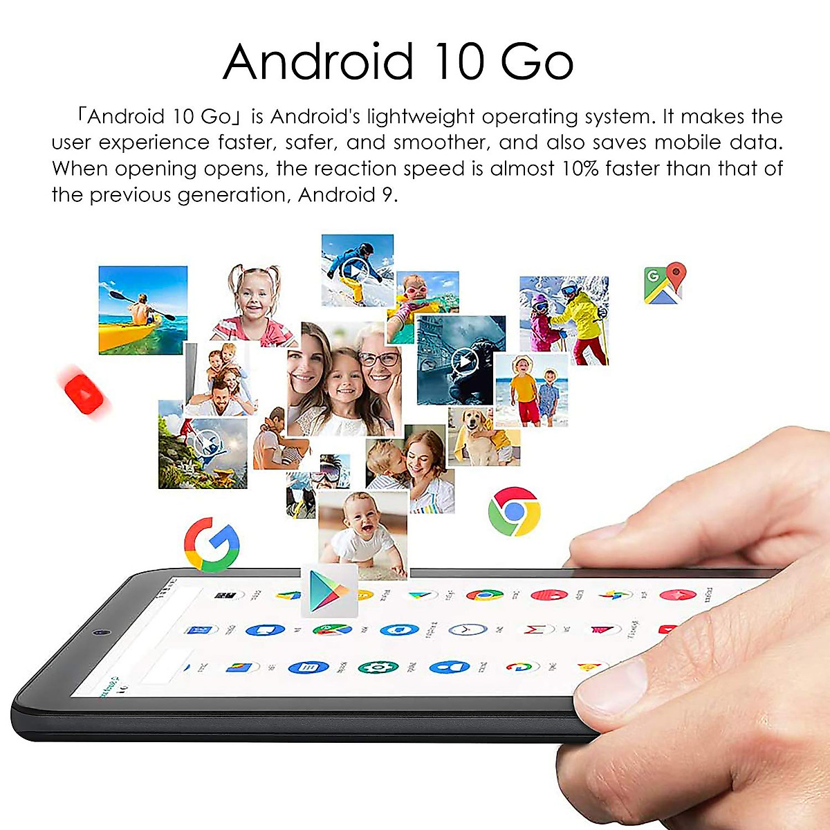 Hyjoy Tablet 9 Inch Android 10 Quad-Core 2GB RAM 32GB ROM IPS HD Display 4000mAh Tablets(Sliver)