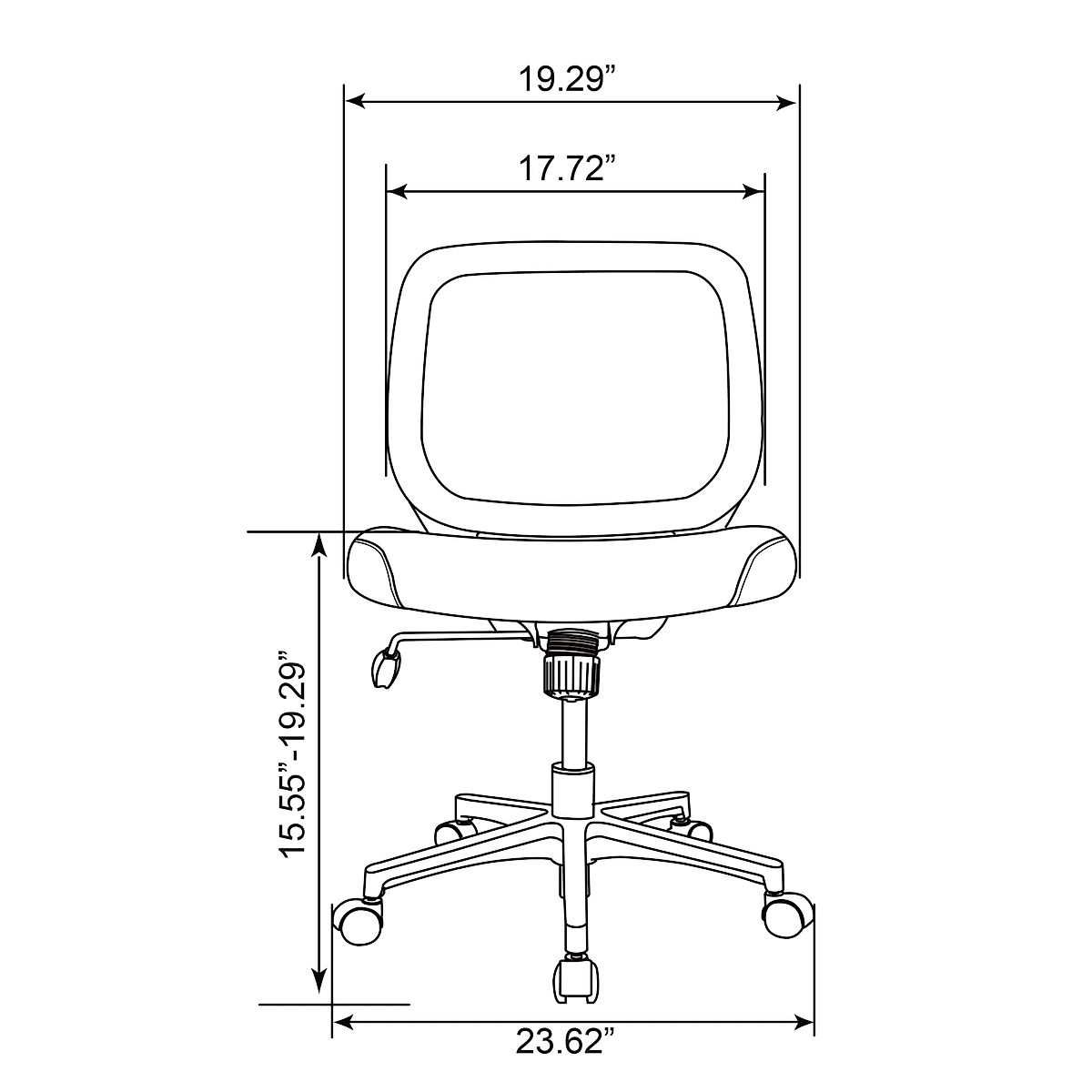 Realspace® Adley Mesh/Fabric Low-Back Task Chair, Gray/White, BIFMA Compliant
