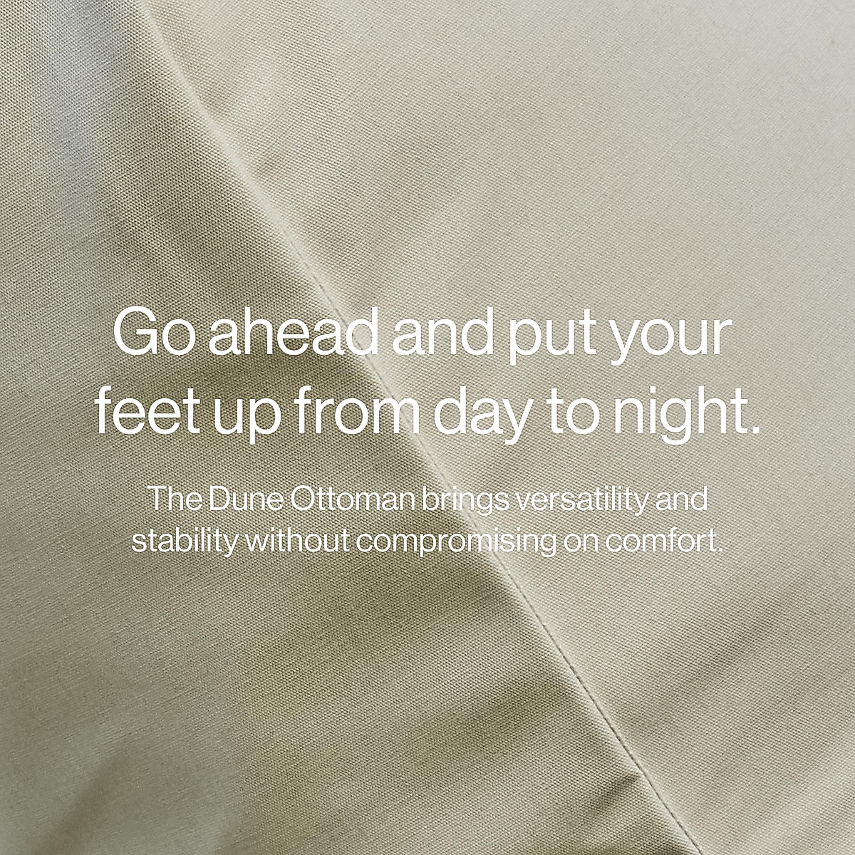 PALERMO HOUSE Dune Outdoor Ottoman | Zero Gravity Vinyl Patio Ottoman for Adults | Water-Resistant Ottoman for Porch, Balcony Furniture and Backyard (Vinyl, Oat)