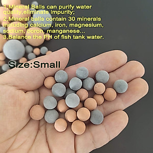 MEIMEI Tourmaline Balls for Betta Fish Tank Accessories.Shrimp Mineral Freshwater Aquarium Tank.Mineral Supplement Substrate.Decorate Fish Bowl Balls,Snail,Betta Fish Goldfish Food,Live Shrimp Food.
