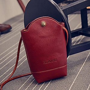 Shoulder Bag, Women Messenger Bags Casual Slim Crossbody Tote Handbag Small Body Bags (Red)