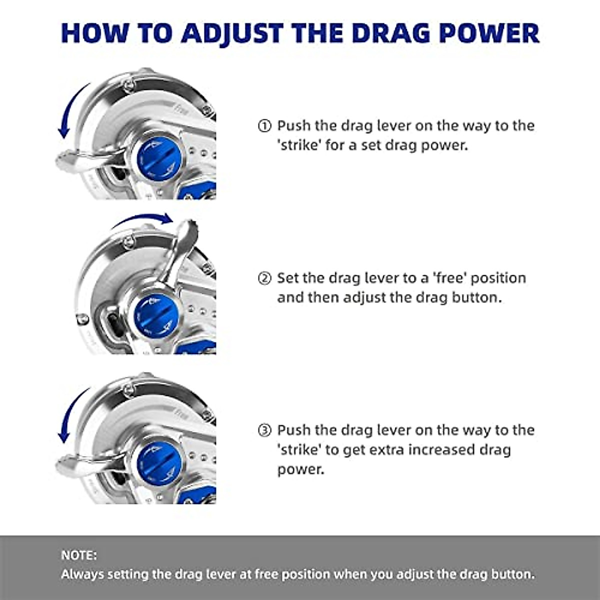 Gomexus LX50 Lightweight Slow Jigging Reel Saltwater 7.1:1 Lever Drag Right Hand 60lbs Salterwater Conventional Reel