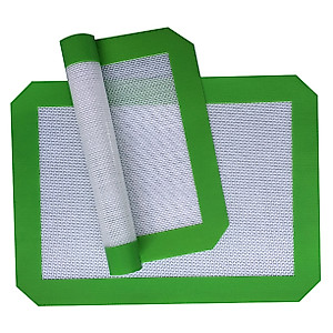 Silicone Baking Mat - Set of 2 Nonstick Cookie/Macaron/Pastry Sheets (Quarter Sheet(11.5"x8.5") 2pk)