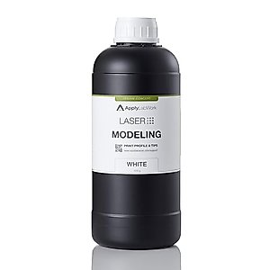 ApplyLabWork Modeling Resins, Compatible for SLA Printers/Laser-Based Printers, Excellent Mechanical Properties, High Accuracy, 1 Kilogram, Modeling White