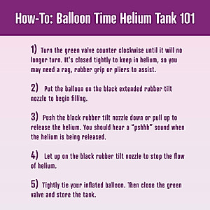 BLUE RIBBON, Helium Tank with 50 Balloons and White Ribbon + 12 Black Balloon Weights + Plus Balloon Tying Tool