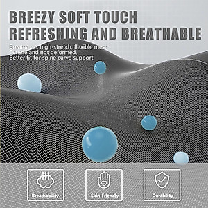 Dowinx Gaming Chair Fabric with Pocket Spring Cushion, Massage Game Chair Cloth with Headrest, Ergonomic Computer Chair with Footrest 290LBS, Blue and Grey