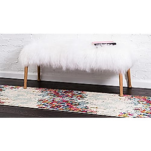 Rugs.com Theia Collection Rug – 2' 7 x 12' Runner Multi Medium Rug Perfect for Hallways, Entryways