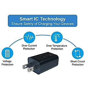 20FT Power Extension Cable Charger for Blink Outdoor,Blink XT2/XT,Wyze Cam V3,WyzeCam Outdoor,Arlo Essential,Eufy,KasaCam,Yi Camera,Weatherproof Charging Cord with Adapter for Security Cam 2Pack,Black