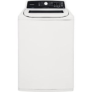 Frigidaire FFTW4120SW 4.1 cu. ft. High Efficiency Top Load Washer, 12 wash cycles, Quick Wash, Delicate, Hand Wash, Active Wear, Heavy Duty, Stainless Steel Drum, in White
