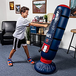 Franklin Sports Electronic Boxing Bag - Future Champs Inflatable MMA Kickboxing Bag - Toy Youth Equipment for Kids + Toddlers - 60" x 22"
