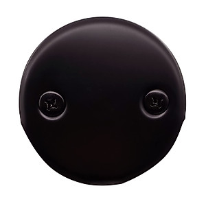 Westbrass D325-20G-12 14" 20 Gauge Brass Bath Waste & Overflow Assembly with Tip-Toe Drain Plug and 2-Hole Faceplate, Oil Rubbed Bronze