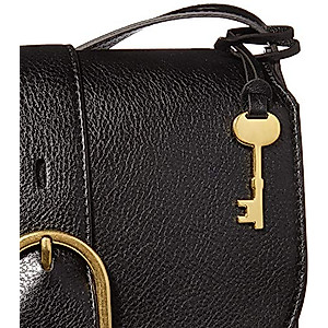 Fossil womens Crossbody, Black, 8.75 L x 3.5 W 7 US