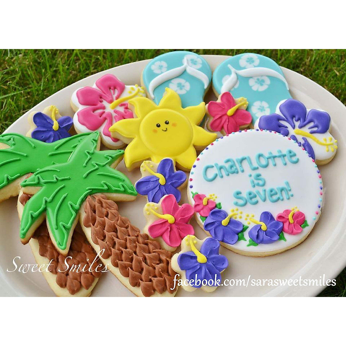 Hawaiian Luau Cookie Cutter 9 Piece Set from The Cookie Cutter Shop - Palm Tree, Hawaiian Shirt, Tiki, Flip Flop, Surfboard Cookie Cutters – Tin Plated Steel Cookie Cutters