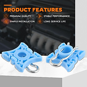 GoaMotors 3509416 Window Regulators Sliding Pivot, 10PCS Sliding Jaw Window Regulator with Clips Fit for Volvo 740 960 S60 S80 S90 XC70 XC90