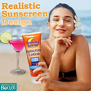 Smuggle Your Booze SPF30 Sunscreen Tube Bottles for Cruise - 10oz Leak-Proof Fake Hidden Plastic Empty Flask Liquor Disguise for Women | 5 Tamper-Proof Seals | Flasks for Cruises Ships, Beach, Concert