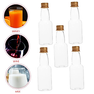 25pcs Transparent Juice Bottle Mini Syrup Bottles Juice Containers for Fridge Clear Wine Shot Bottles Small Bottles for Liquids Bottles for Juice Small Drink Bottles Clear Bottle