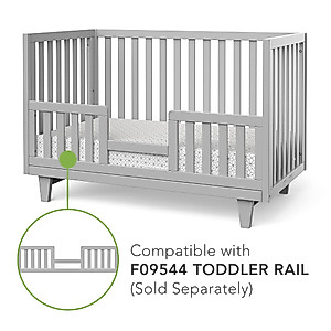 Child Craft Tremont 4-in-1 Convertible Crib, Baby Crib Converts to Day Bed, Toddler Bed and Full Size Bed, 3 Adjustable Mattress Positions, Non-Toxic, Baby Safe Finish (Gentle Gray)