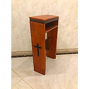 Guangshuohui Prayer Bench Stool,Prayer's Kneeler Pads Wooden Church Prayer Bench Stool Table Chair Padded Kneeler Shelf Folding, Prayer Bench for Kneeling at Home (20" x25'x32'H (50x65x80cm H))
