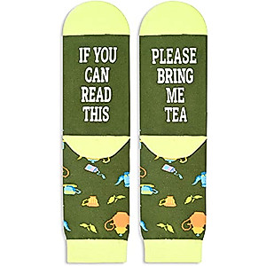 Zmart Funny Socks Silly Socks for Men Women Teens Tea Gifts Tea Socks, Tea Gifts for Tea Lovers Gifts for Tea Drinkers Tea Christmas Gifts Tea Stocking Stuffers