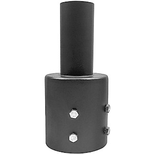 Light Pole Adapter for 3-inch Round Pole, Top Pole Tenon with 2 3/8" Slip Fit Mount, Round Pole Bracket Tenon Adapter for Led Parking Lot Lights Led Shoebox Led Area Light (1 Pack)