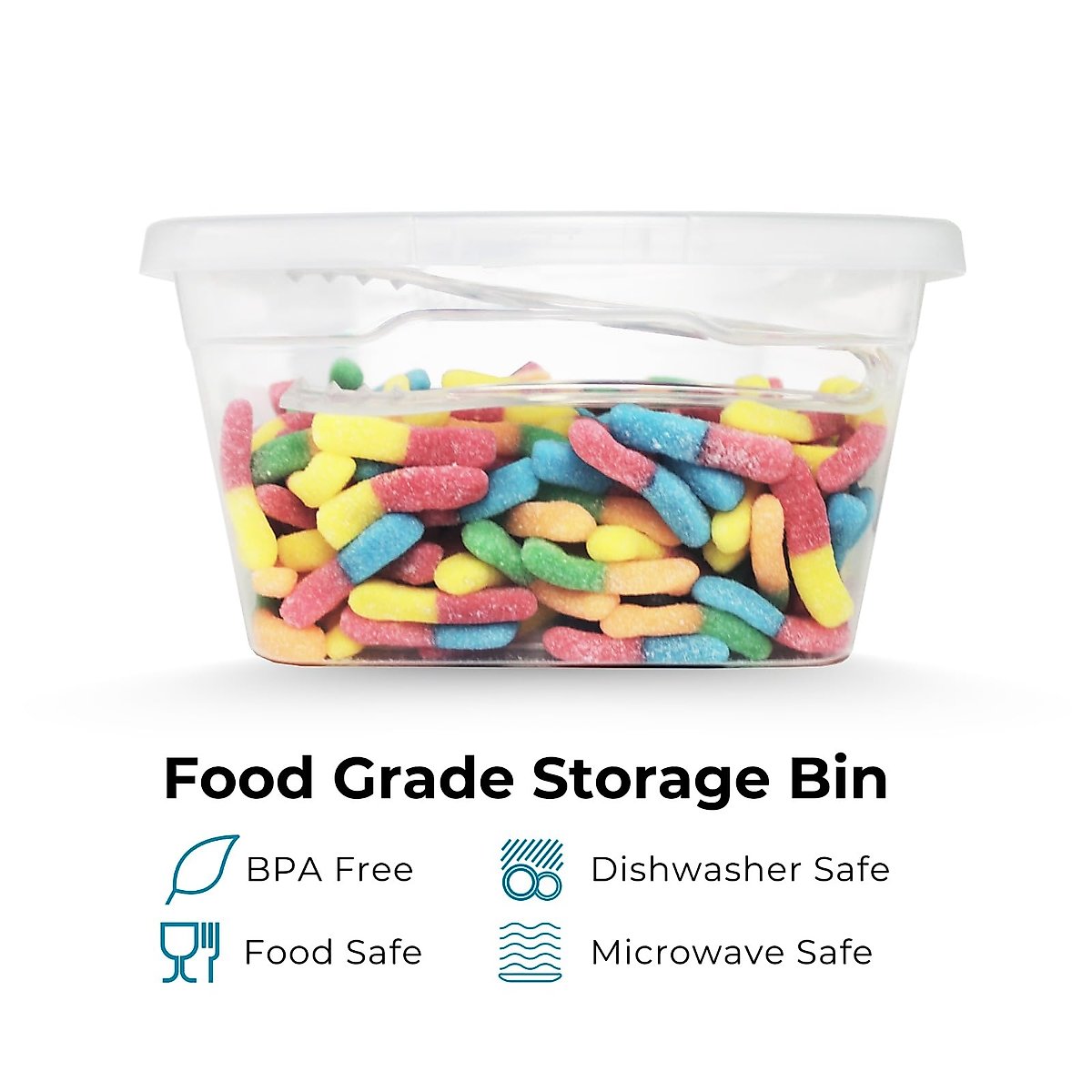 Prodeplast 6.4 Qt (1.6 Gal) Plastic Storage Container Bins with Secure Lid | Durable and Nestable Organizing Totes | Clear Color | 12 Pack