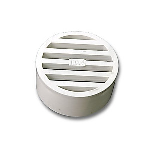 NDS 911 Styrene Drain Grate, 4-Inch, White