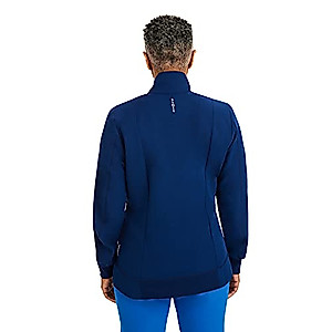 Healing Hands Womens Scrub Jacket 2 Pocket HH360 5067 Carly Zip Up Stylish Women Jacket Navy L