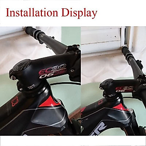 ZECHAO Carbon Fiber Riser,Mountain Stem Road Stem 31.8mm Bike Handlebar Stem 6/17 Degree Bike Accessories 60-120mm Bike Stem (Color : Black, Size : 6 Degree 90mm)