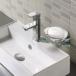 BOPai Elegant Suction Soap Dish for Shower, Powerful Vacuum Suction Cup Soap Holder, Bathroom Kitchen…