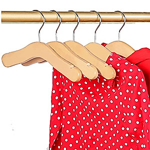 10pcs Children's Wooden Hangers Natural Wooden Kids Hanger Coat Clothes Toddler Hangers for Baby Clothes Closet，Pet Hangers（9.4 inches）