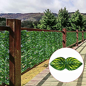 Enfudid 1 PCS Artificial Leaf Fence Privacy Screen Outdoor Garden Artificial Faux Ivy Hedge Leaf Privacy Fence Wall Screen Decorative Fence Screen Green