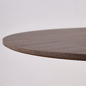 Modern Round Dining Table with Faux Marble Top for Kitchen Bar Patio Drop Leaf Table with Metal Base for Dining Room