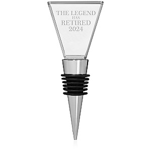 Crystal Wine and Beverage Bottle Stopper The Legend Has Retired 2024 Retirement Gift