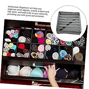 Cabilock Fabric Sock Box Hanging Drawers for Closet Grey Socks Clothes Dividers Drawer Organizer Clothes Underwear Box Clothing Organizer Underwear Storage Holder Bra Organizer Drawers Fold