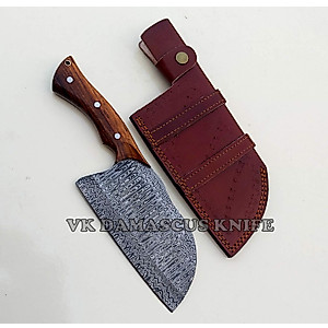 JNR TRADERS Damascus Cleaver, Damascus Serbian Chef Knife, Meat Cleaver, 12 in Cleaver Chef Knife, Kitchen Cleaver 5518Ld