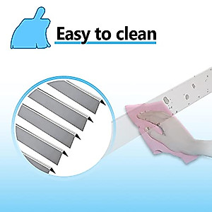 GasSaf 17.5" Set of 5 Stainless Steel Flavorizer Bars Replacement for Weber Genesis 300,E310,S310,E330,EP310,EP320,EP330,S310,S330 Series Grill(17.5" x 2.25" x 2.375")