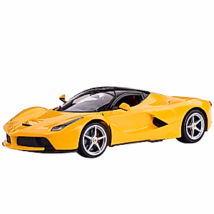 1/14 Scale Ferrari La Ferrari LaFerrari Radio Remote Control Model Car R/C RTR Open Doors (Yellow) by FMTStore