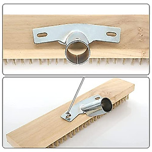 Broom Handle Bracket,Embedded Handle Bracket,Durable Metal Broom Handle Bracket,Broom Bracket for 20-26mm Wooden Handle (5PCS)